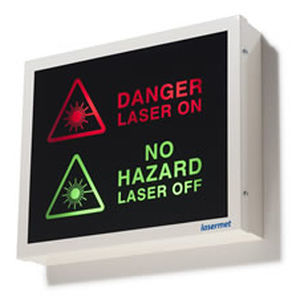 Laser safety sign - SIGN-LP - Lasermet - illuminated
