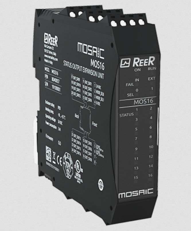 Digital output module - MOS series - REER - Modbus / 16-O / 8 PNP outputs