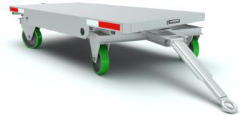 Flatbed trailer - 5K - HAMILTON CASTER - for warehouse / 2-axle / towed