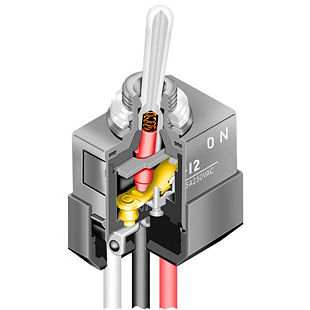 Toggle switch - WT series - NKK Switches - lever / single-pole / waterproof