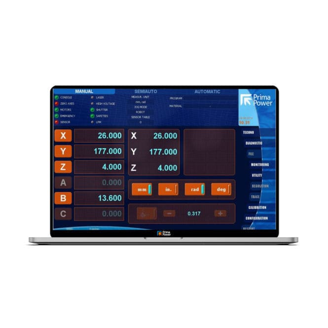 Management software - P30L - PRIMA POWER - interface / calibration / control