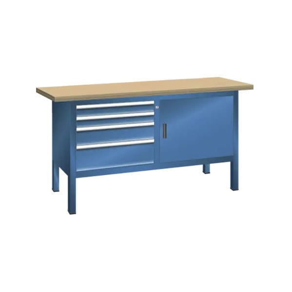 Compact workbench - 2'138.20 CHF - LISTA - wooden / with drawer / door