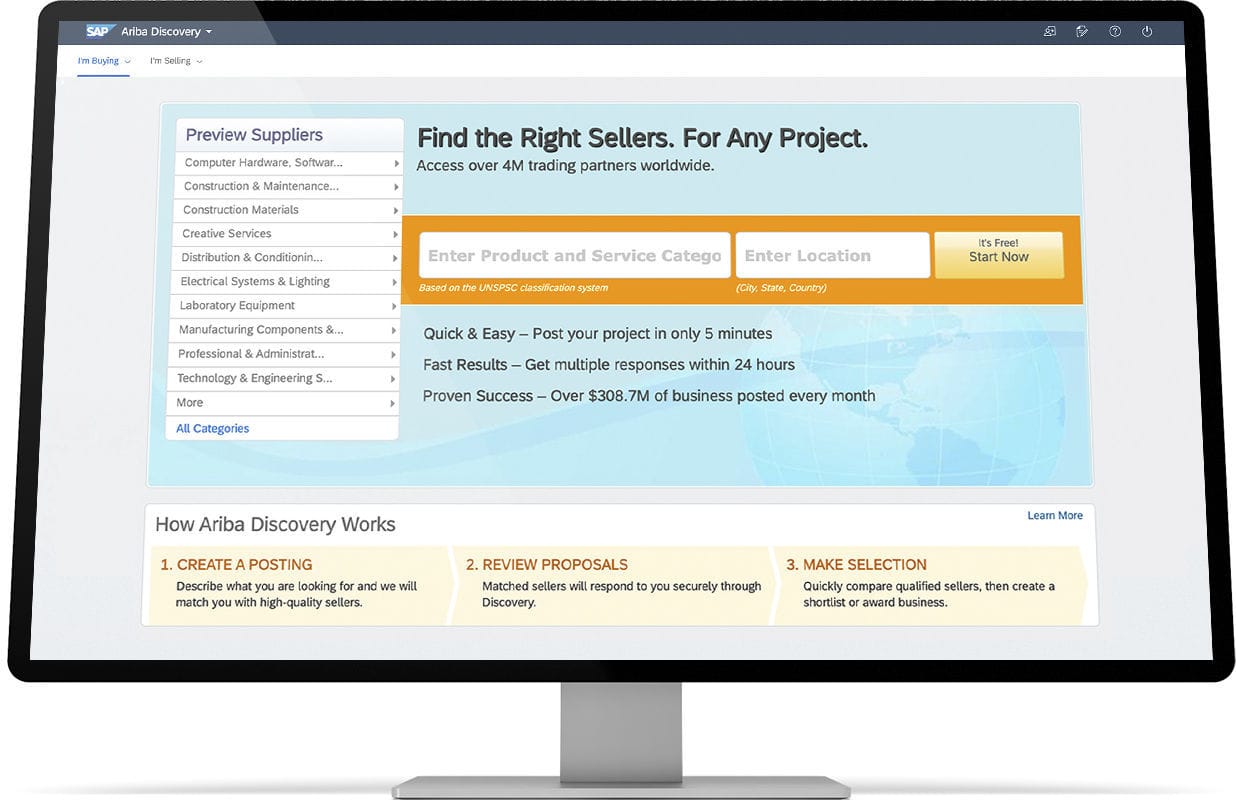 Interface software - Ariba Discovery - SAP - quality / supply chain ...