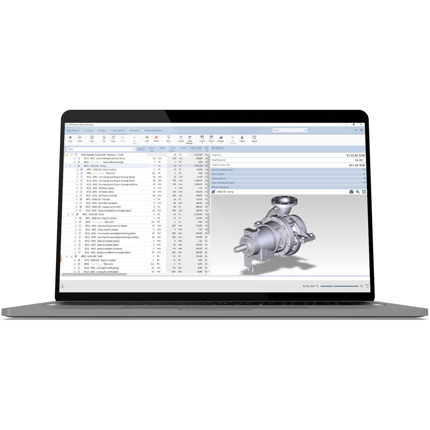 Interface software - SAP - design / calculation / ERP