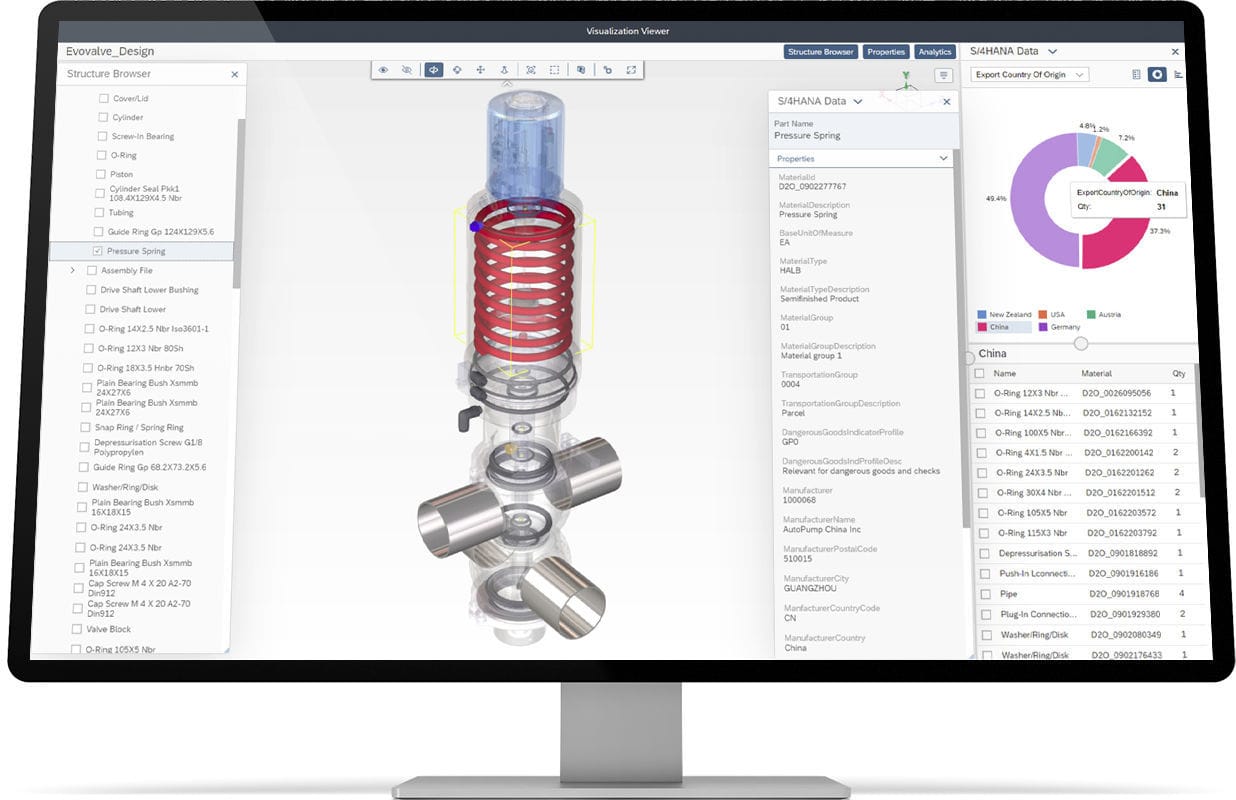 Visualization software - SAP - development / engineering / design