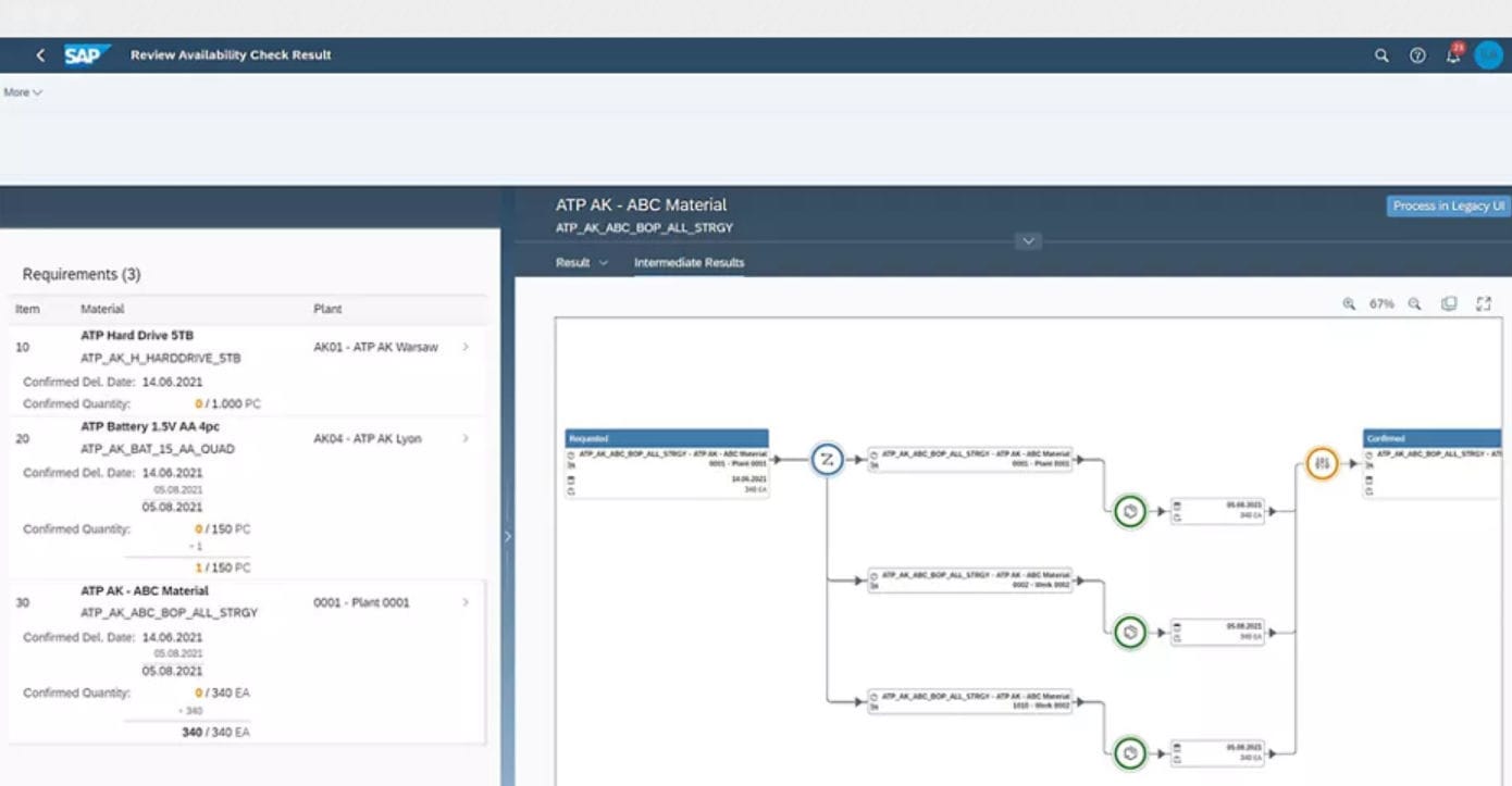 Supply chain management software - S/4HANA - SAP - inventory management ...
