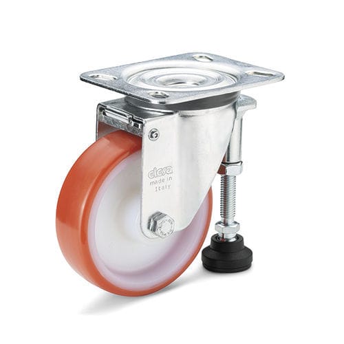 Swivel caster - RLE-FF-N - ELESA - base plate / threaded stud / for ...