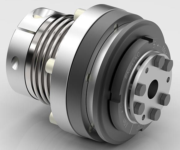 Friction torque limiter - ECKB series - ENEMAC - with bellows coupling