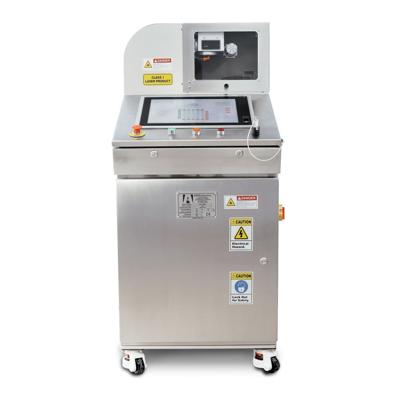 Laser marking machine - R&D - Ackley Machine Corporation - plastic ...