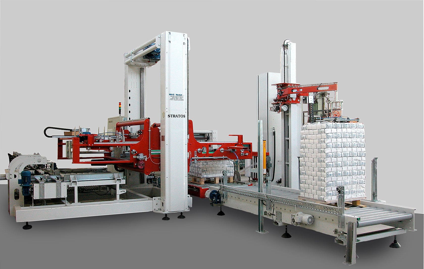 Layer palletizer - STRATOS 20-P3 - MAS PACK - for sacks / bulk products ...