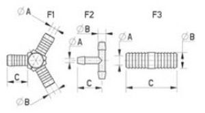 Pneumatic fitting - 131 series - Skiffy - barbed / Y / plastic
