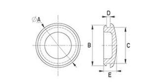 Round plug - 220 series - Skiffy - male / rubber / for metal panels