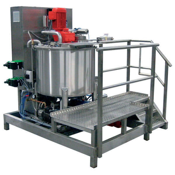 Cream premixer - Wiegers Process Innovations - vertical / double