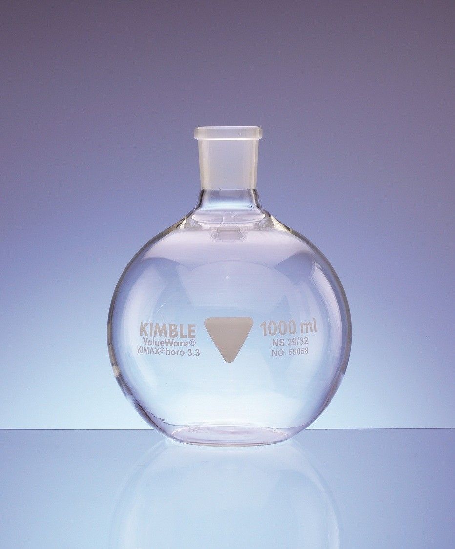 Round-bottom flask - 50 - 1 000 ml - Dixon Glass Ltd - with flat-bottom ...