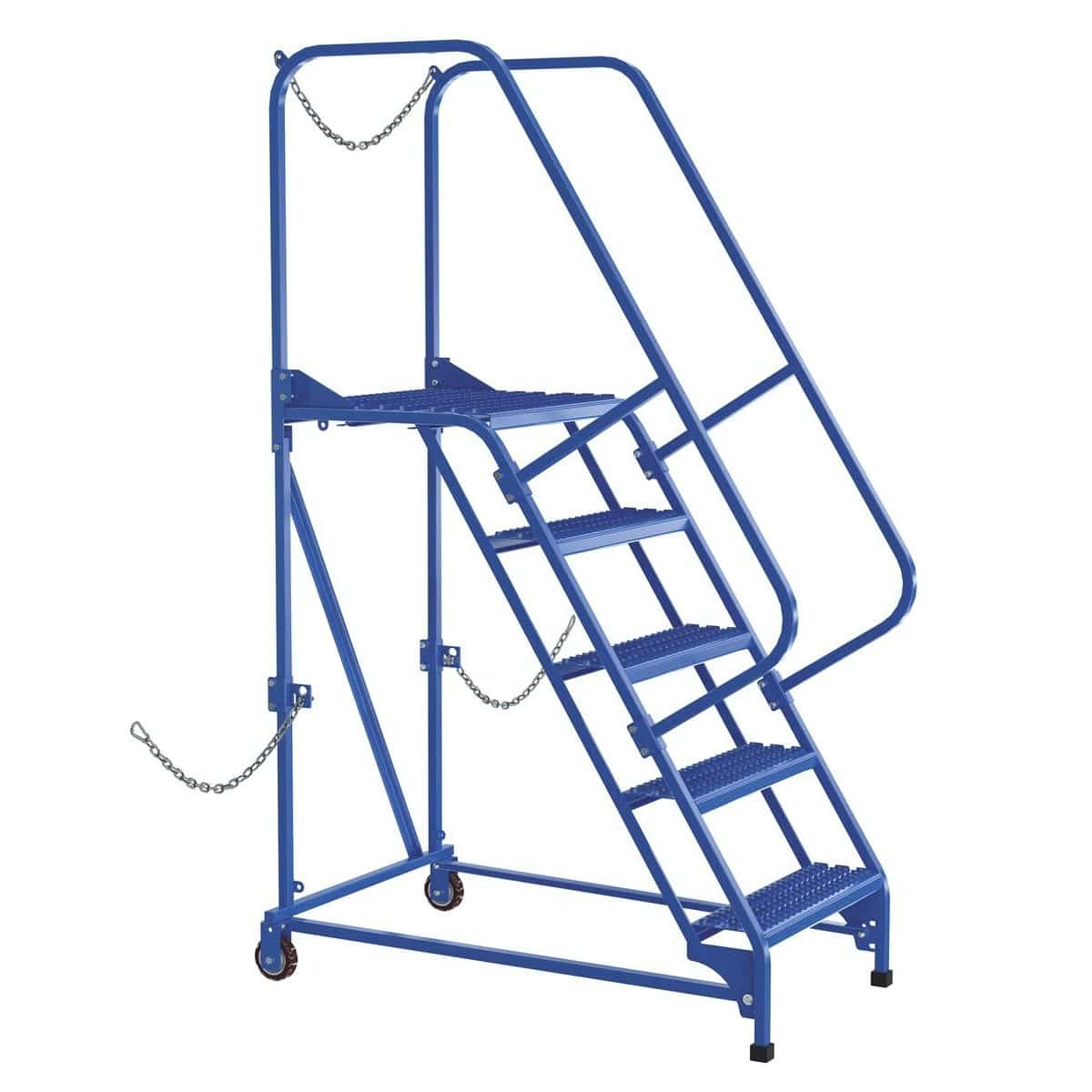 Wheeled step ladder - LAD-STAL series - Vestil Manufacturing - steel