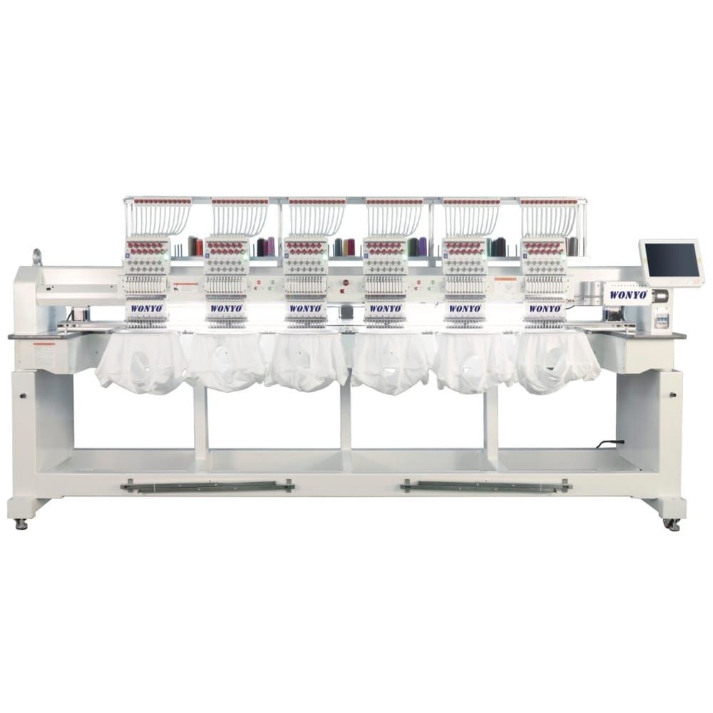 6 head embroidery machine - WY1206CH - Wonyo - 12 needles / 15 needles ...