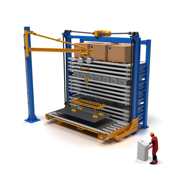 Vertical automatic storage system - Techvagonmash - for sheet metal