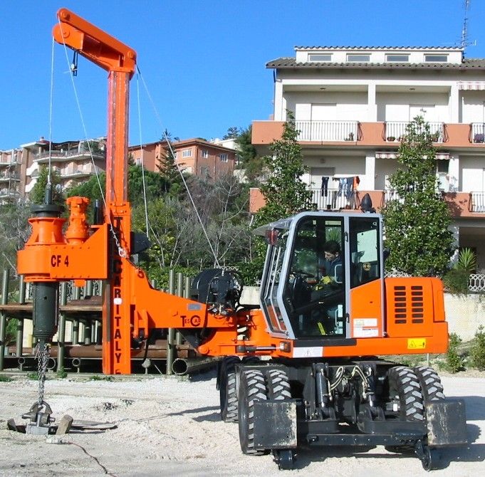 Piling drilling rig - CF 4R - TES CAR Srl - for construction equipment ...