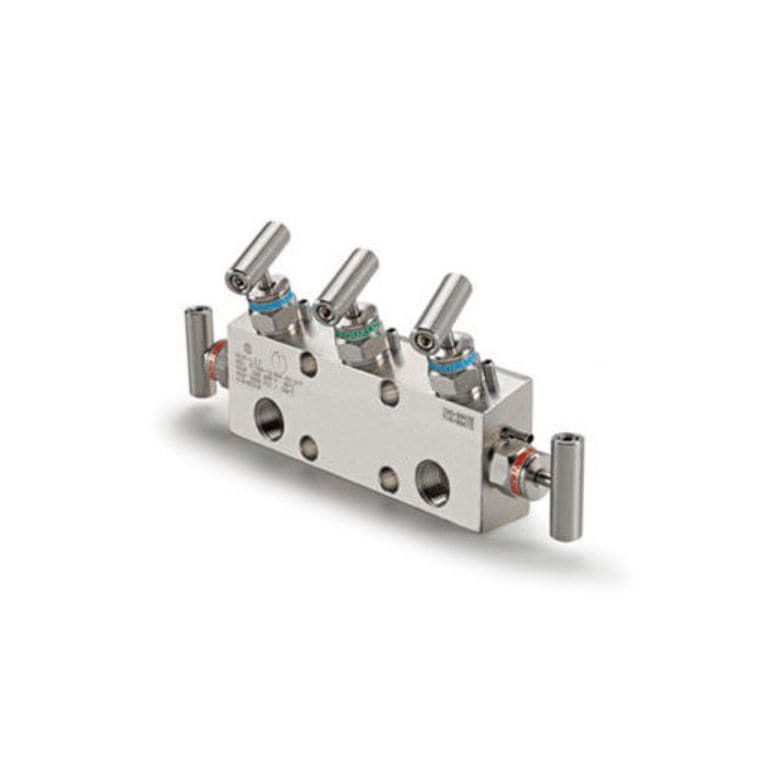 5-way manifold - M50A10 - HAM-LET - stainless steel / gas / flange