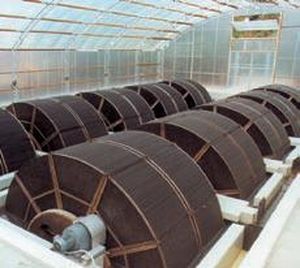 Rotating static K1 biofilter