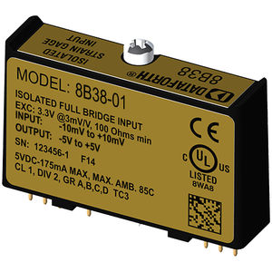 Input signal conditioning module - 8B38 Series - Dataforth Corporation - for strain gauges