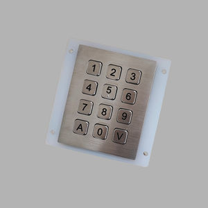 12-key keypad - NX523 - NICONIX - wall-mounted / stainless steel / RS-232