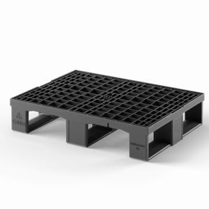 Recycled plastic pallet - Retail E5.3 (OD-9F) - Cabka - ISO / transport ...