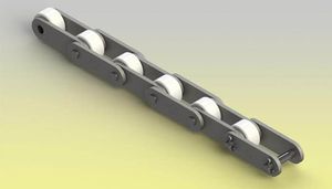 Steel conveyor chain - Z.M.C. SRL - attachment / with extended bearing ...