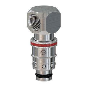 Quick coupling - HPS International - hydraulic / 45° angle / brass