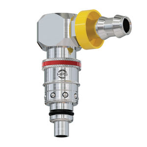 Fitting with valve - HPS International - hydraulic / push-to-lock ...