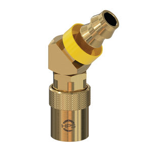 45° angle fitting - HPS International - hydraulic / socket / brass