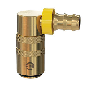 90° angle fitting - HPS International - hydraulic / socket / brass