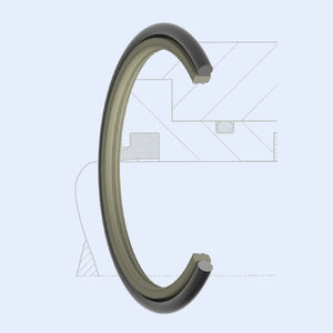 Lip seal - TDI series - Hunger - C-ring / polyurethane / PTFE