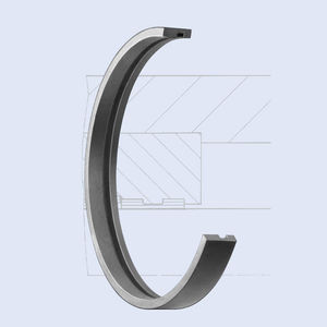 Spring-loaded seal - FI series - Hunger - U-shaped / rubber / PTFE