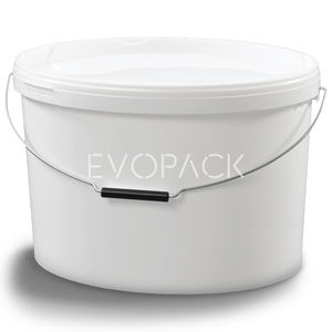Plastic pail - 80021 - EVOPACK - oval / with lid / with handle