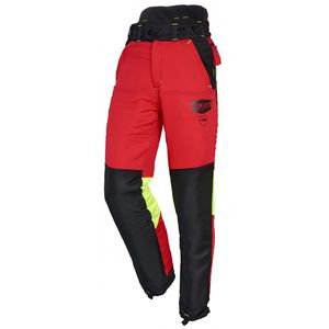 Work pants - COMFY - Solidur - fabric / forestry / red