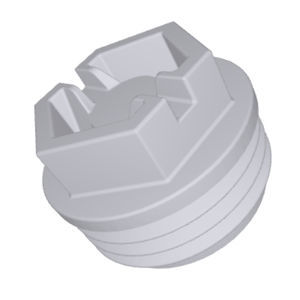 Hexagonal plug - TG series - DBI Plastics - threaded / plastic / power
