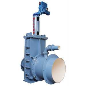 Knife gate valve - DeZURIK - electric / purge / double block-and-bleed
