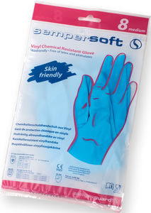 Laboratory glove - Sempervelvet - Sempermed - chemical protection / cotton / latex