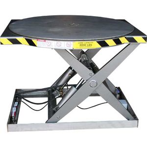 Lift table with rotary plate, Rotating lift table - All industrial ...