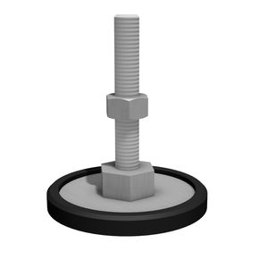 Machine foot - J4000 - trimat srl - galvanised steel / swivel / threaded