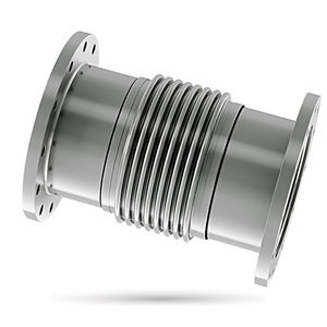 Metal pipe expansion joint - BM-R - BIKAR - rectangular / weld-on / axial