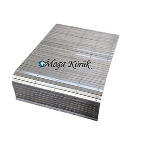 Flat protective bellows - Mega bellows - metal / for machines