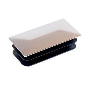 Square end cap - QABS series - PANOZZO Srl - non-threaded / ABS / chrome