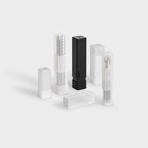 Plastic packaging tube - QuadroPack - rose plastic - square / PVC