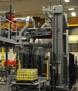 High level infeed palletizer - MT576 - Mectra - low level infeed ...