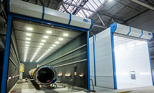 Pressure blast room - Cabilux Zirblast - SciTeeX - manual / stainless steel