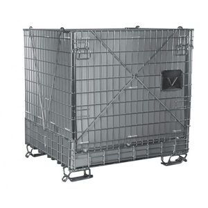 Steel pallet box - SGN.b80.F - ZAMKO - foldable / reusable / with ...