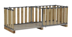 Steel pallet box - ZAMKO - wood / open top