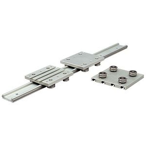 Guide roller - PBC Linear - stainless steel / V-profile rail